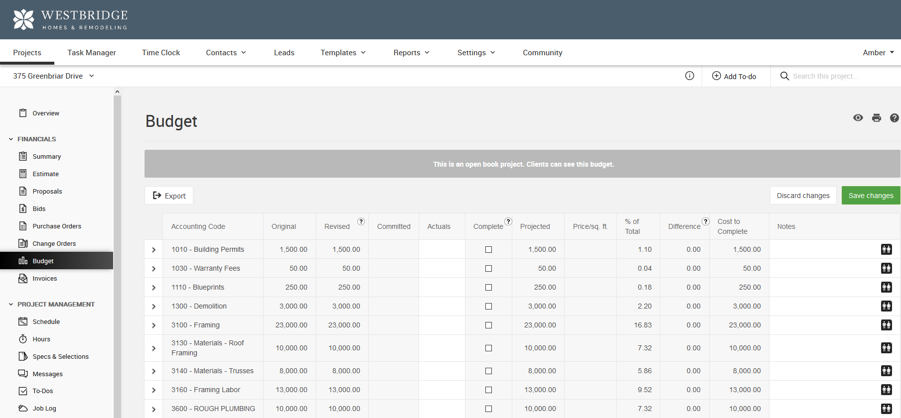 Accounting Codes Overview | CoConstruct